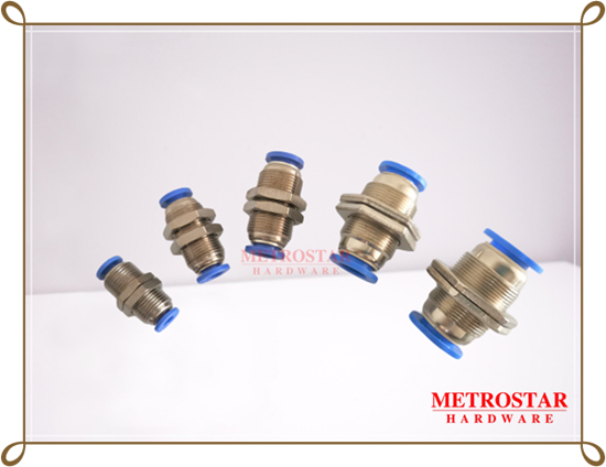 Pneumatic One Touch Fittings Bulkhead Threaded