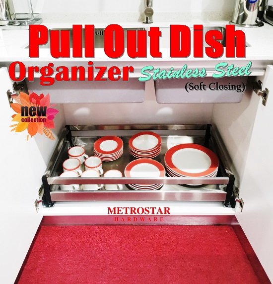 Pull Out Dish Organizer Stainless Steel AS10.900.SS