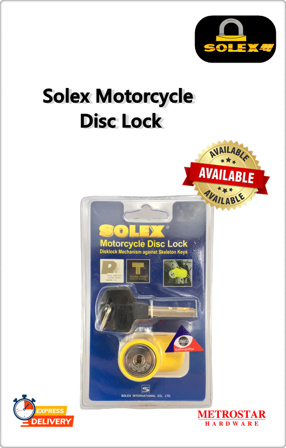Solex Motorcycle Disc Lock (Yellow)